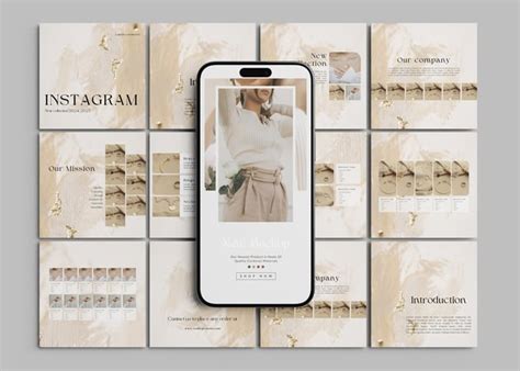 Carousel Instagram Mockup Post Product Mockups Scene Generators Ft