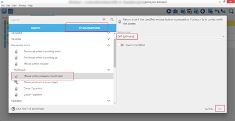 4 desktop and mobile controls gdevelop documentation