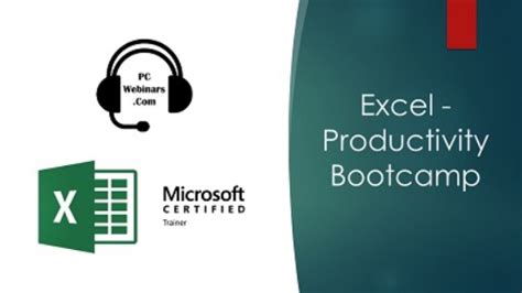 Excel Productivity Bootcamp Cpe Qas By Learnformula