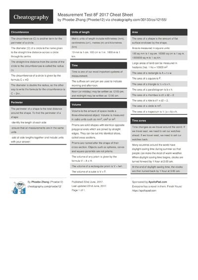 50 School Cheat Sheets Cheat Sheets For Every Occasion