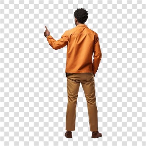 Man Pointing Transparent Background Premium AI Generated PSD
