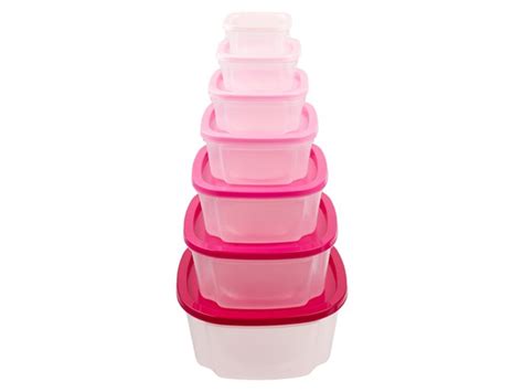 14pc Square Nested Plastic Container Set