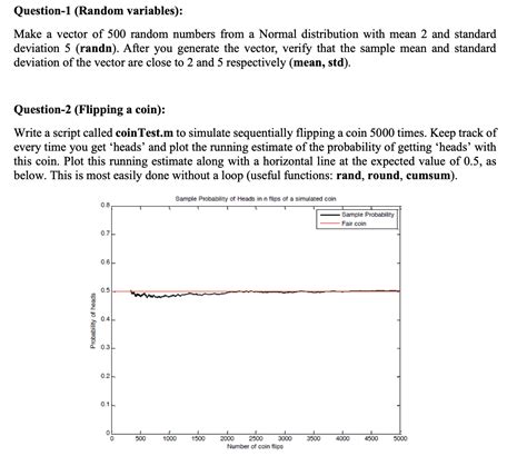 Solved Using Matlab Question 1 Random Variablesmake A