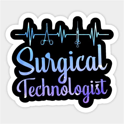 Surgical Tech Heartbeat Sticker