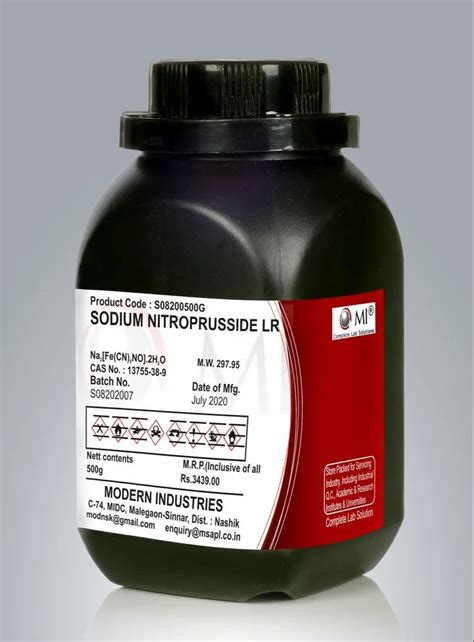 Mi Sodium Nitroprusside Lr At ₹ 1000kg Industrial Laboratory