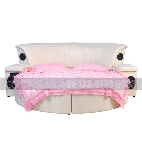 China Luxury Kingsize Sex Round Bed For Theme Hotel Private Wholesale