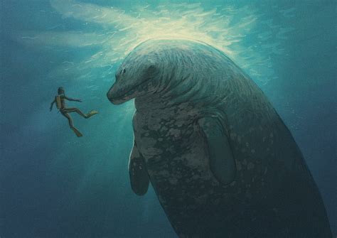 Perucetus Colossus Meets A Scuba Diver Perucetus Of The Ocean What