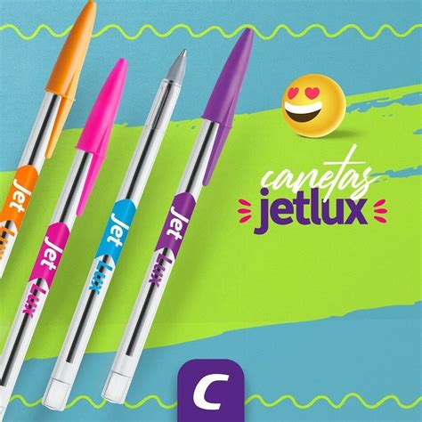 Caneta Esferográfica Jet Lux 10mm Jumbo 4 Cores Compactor