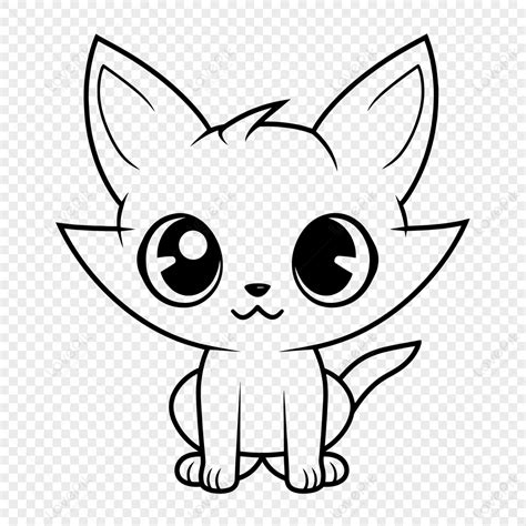 귀여운 고양이 색칠하기 귀여운 고양이 색칠하기 귀여운 고양이 개요 스케치 드로잉 벡터선 그리기두꺼운 선 Png 일러스트 무료