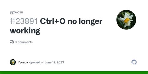 Ctrlo No Longer Working · Issue 23891 · Ppyosu · Github