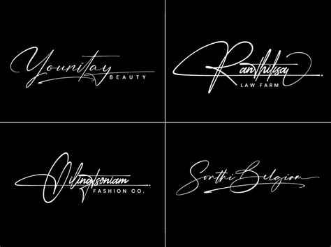 Signature Handwritten Scripted Cursive Handwriting Logo Design Upwork