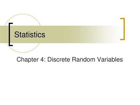 Ppt Understanding Discrete Random Variables In Statistics Powerpoint