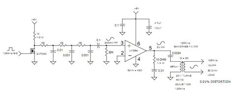 ULTRA PURE 125KHz SINE WAVE SIGNAL SOURCE Signal Processing Circuit Diagram SeekIC Com
