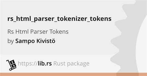 Rshtmlparsertokenizertokens — Rust Library Librs