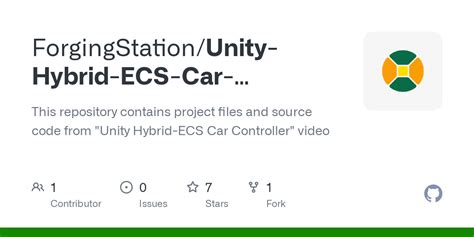 GitHub ForgingStation Unity Hybrid ECS Car Controller This Repository Contains Project Files