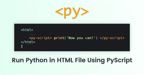 Pyscript Run Python In Html File Step By Step Tutorial