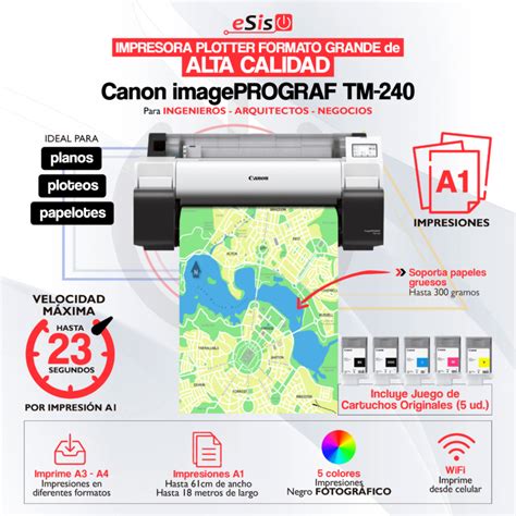 Plotter Canon ImagePROGRAF TM 240 A1 ESIS