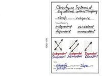 Systems Of Linear Equations Classifying Without Graphing TPT