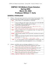 Spring Midterm Solution CMPSCI Midterm Exam Solution Spring Professor William T