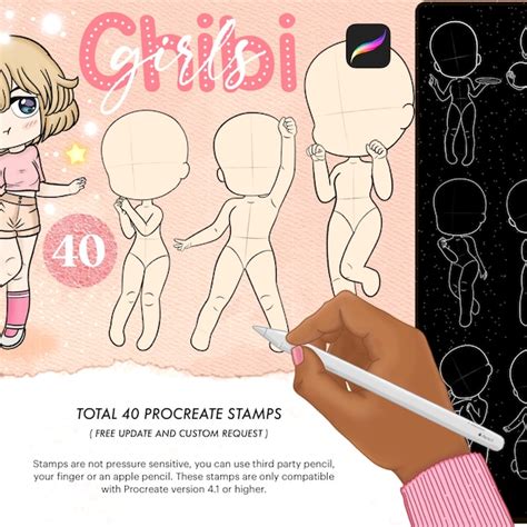 Procreate Chibi Stamps Etsy