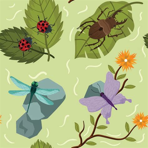 Insect Seamless Pattern 6963724 Vector Art At Vecteezy