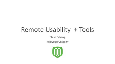 Remote Moderated Usability Testing And Tools Ppt