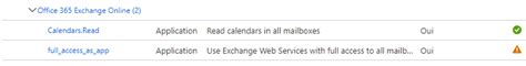 outlook ews access user calendar without full access as app