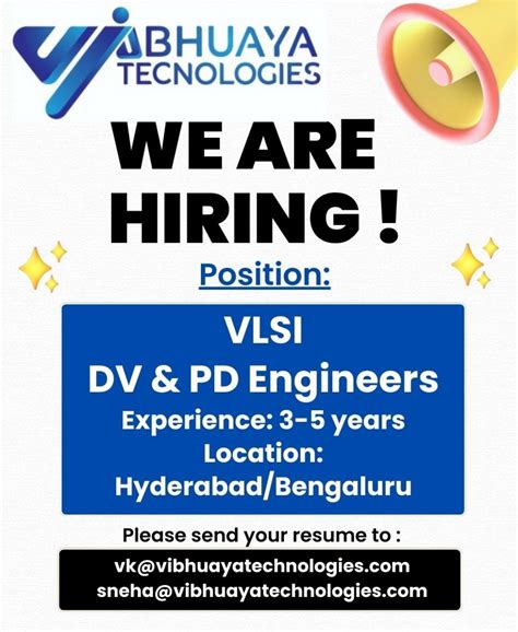 Sneha Sai On Linkedin Hiring Vlsi Engineers Design Physicaldesign Engineer Experience