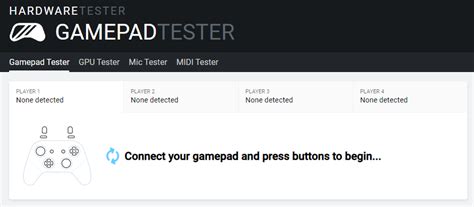 HTML GamePad Tester