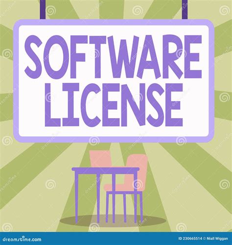 Writing Displaying Text Software License Business Concept Legal Instrument Governing The