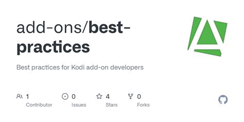 Github Add Onsbest Practices Best Practices For Kodi Add On Developers