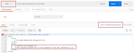 Php The Requested Method Get Is Not Allowed For The Url Amazon Skill
