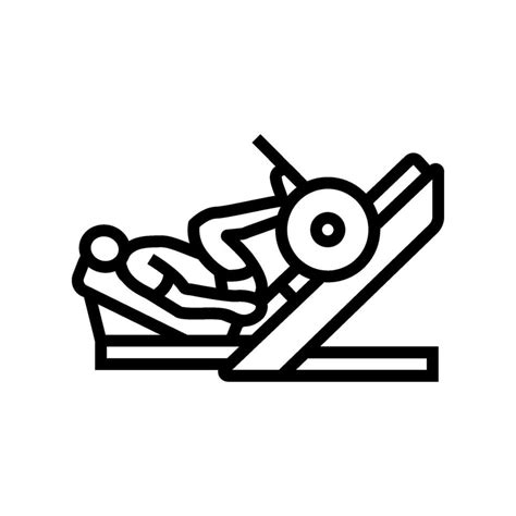Leg Press Fitness Exercise Line Icon Illustration 48933783 Vector Art At Vecteezy