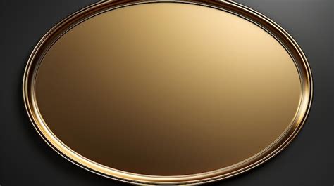 Premium Photo Shiny Brass Mirror Plate