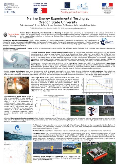 Pdf Marine Energy Experimental Testing At Oregon State University
