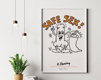 Safe Sex Poster Etsy