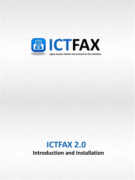 Ictfax Open Source Foip Server Software Pdf Email Fax