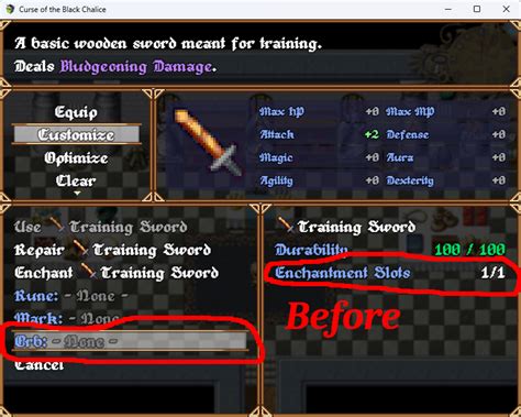 MV Yanfly Item Upgrade Display Number Of Upgrade Slots Once