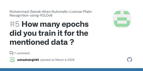 How Many Epochs Did You Train It For The Mentioned Data · Issue 5 · Muhammad Zeerak Khan