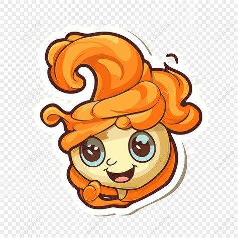 귀여운 만화 일러스트 오렌지 문자 스티커 클립 아트 벡터 뒤틀림 상표 Png 일러스트 무료 다운로드 Lovepik
