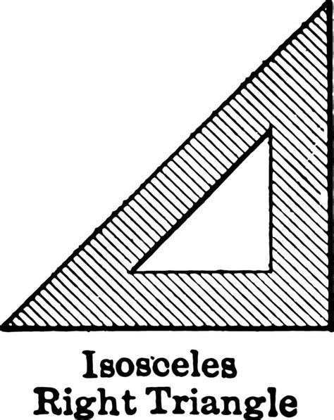 Isosceles Right Triangle Vintage Illustration 35145754 Vector Art At