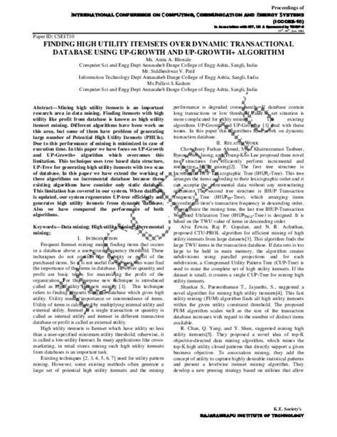 Pdf Finding High Utility Itemsets Over Dynamic Transactional Database Using Up Growth And Up