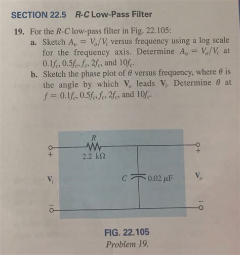 Solved SECTION R C Low Pass Filter For The R C Chegg