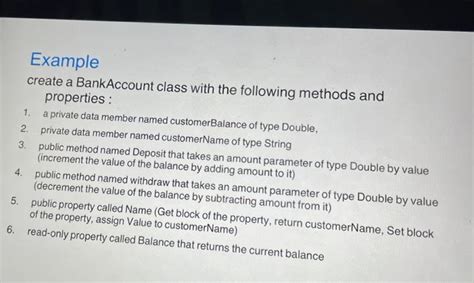 Solved Example Classes Account And AccountTest The Chegg Com
