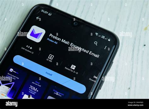 Proton Mail Encrypted Email Application On Smartphone Screen Proton Mail Is A Freeware Web