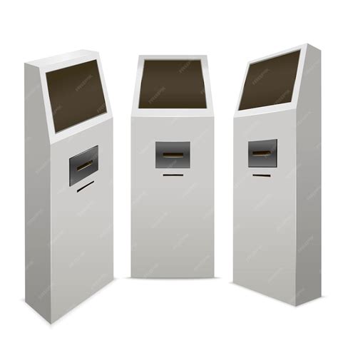 Premium Vector Template Blank White Payment Terminal Mock Up Set