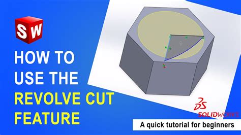 How To Use The Revolve Cut Feature In Solidworks Easy Beginner Tutorial Youtube