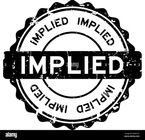 Grunge Black Implied Word Round Rubber Seal Stamp On White Background Stock Vector Image And Art