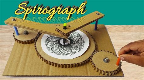 How To Make Spirograph Drawing Machine From Cardboard In 2025 Spirograph Drawing Machine