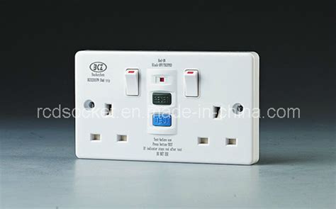 Rcd Wall Switched Socket Bs Standard Switch And Wall Socket
